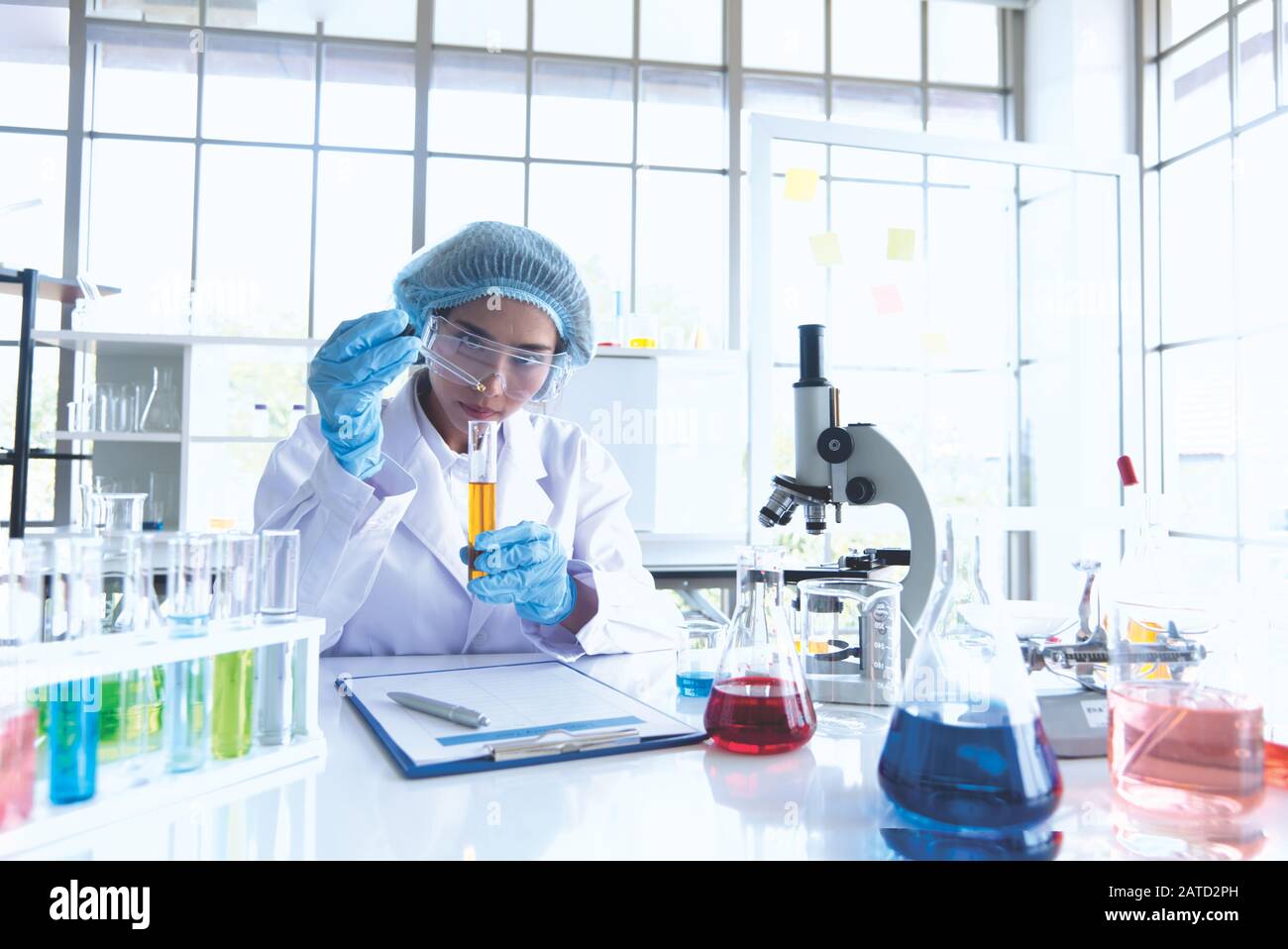 science medical use technology medicine lab in hospital. scientist ...