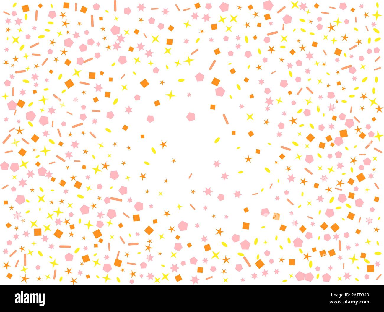 A confetti new backgrounds patterns. Colored hexagons, stars, ovals ...