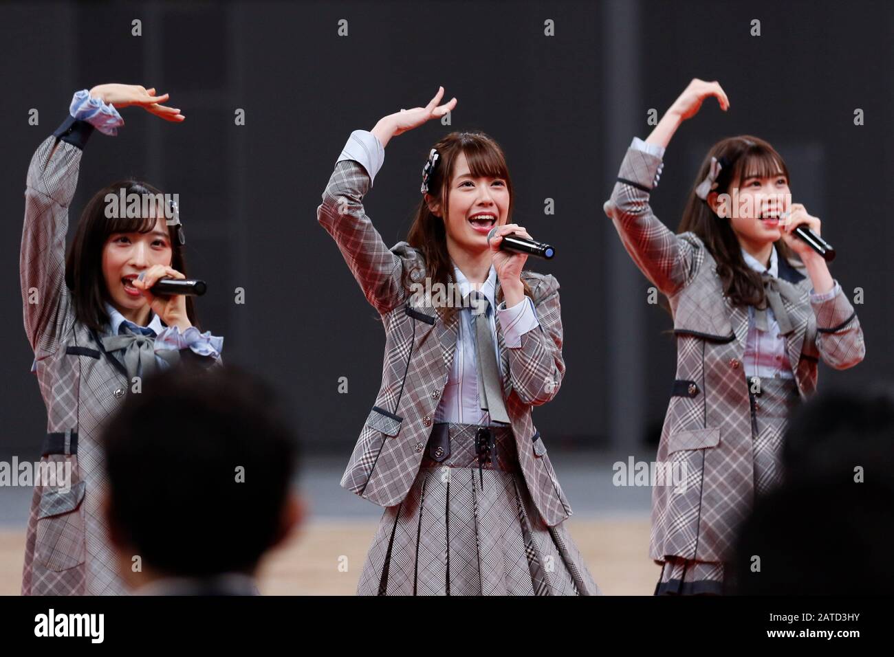 Tokyo, Japan. 02nd Feb, 2020. Members of AKB48 Team 8 perform during ...