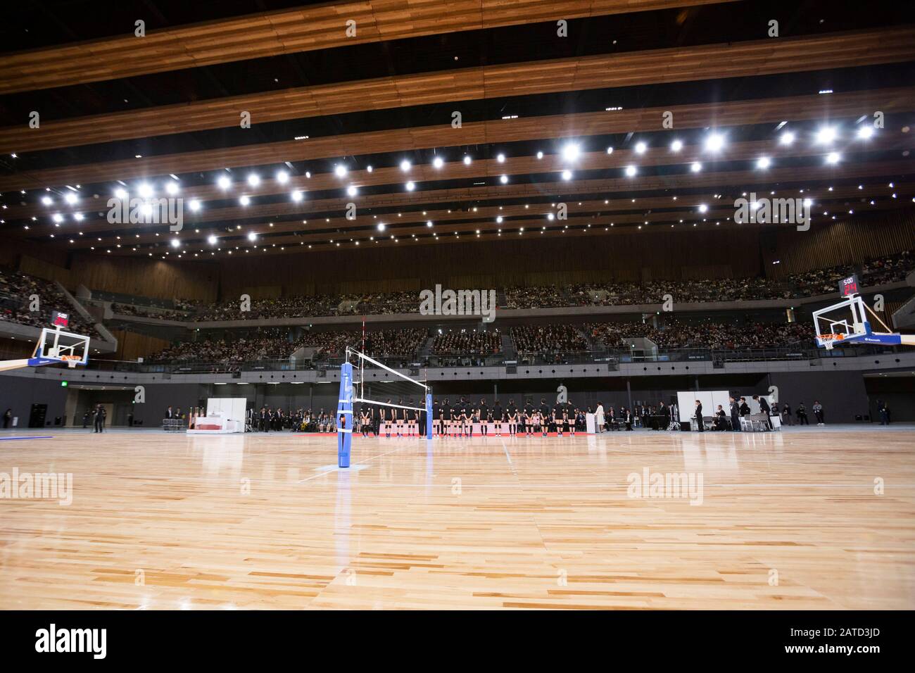 Tokyo, Japan. 02nd Feb, 2020. A view of the interior of Ariake Arena ...