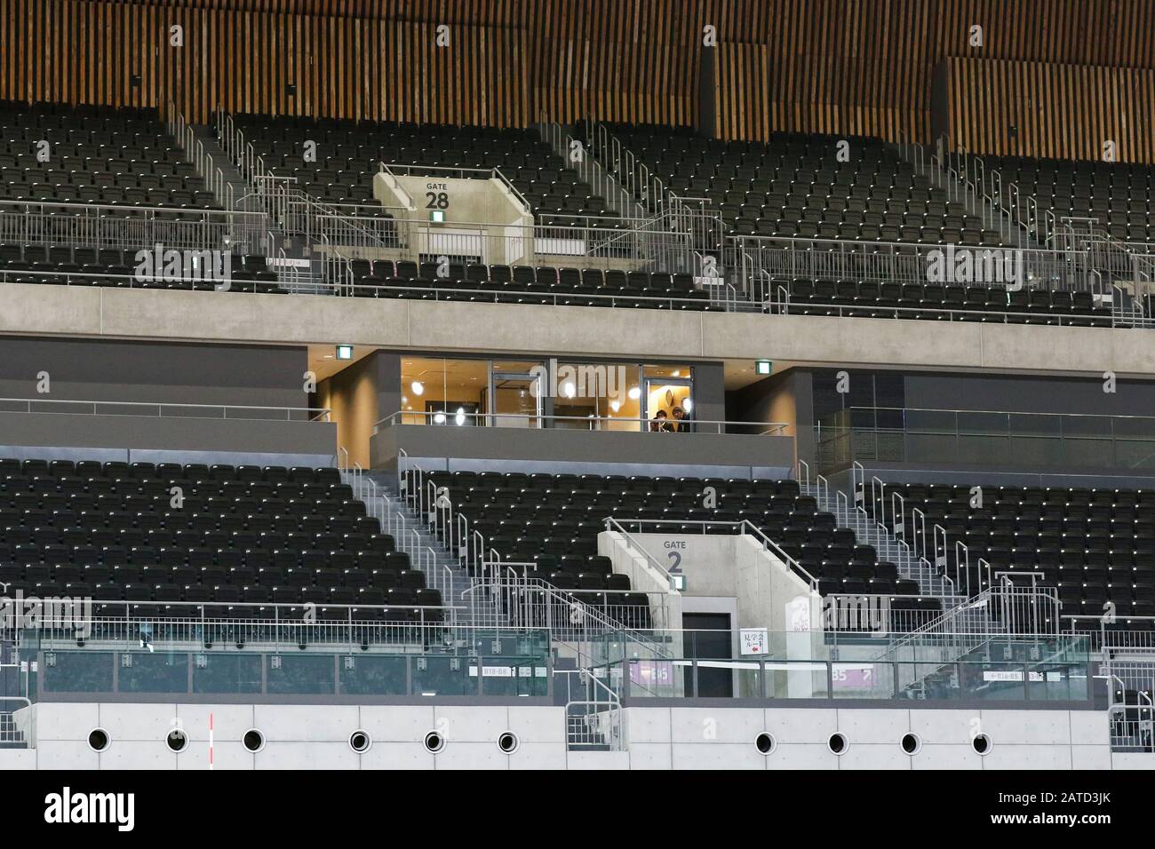 Tokyo, Japan. 02nd Feb, 2020. A view of the interior of Ariake Arena ...