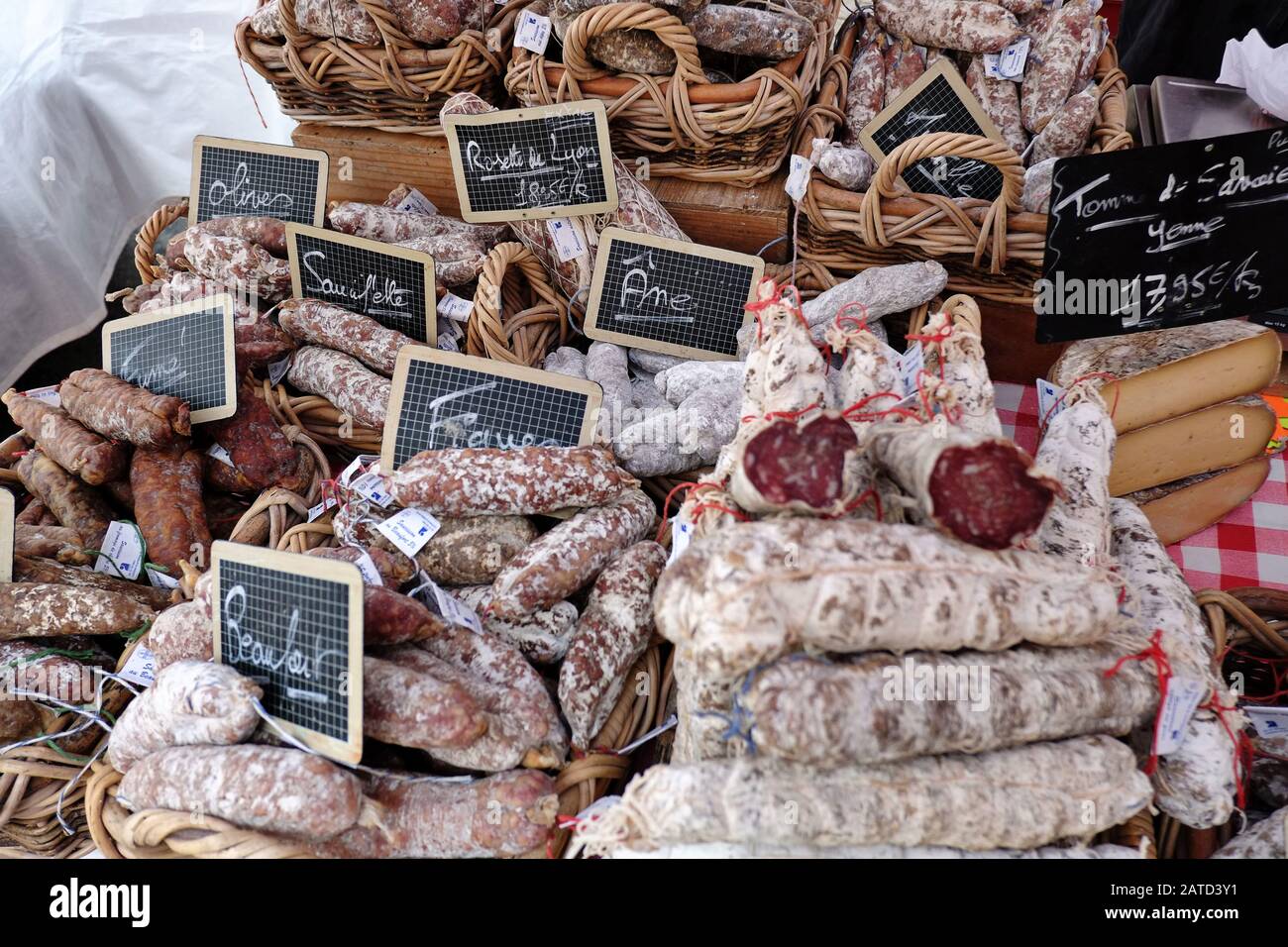 Saucisson or saucisson sec, a variety of locally made charcuterie for ...