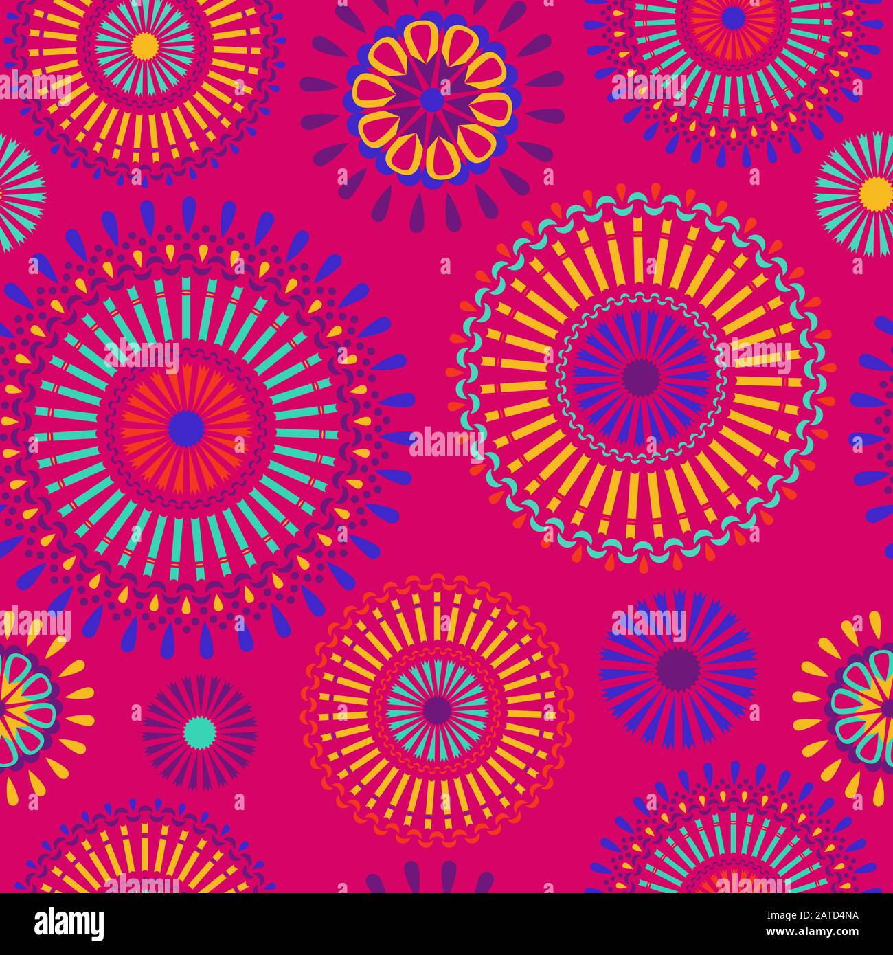 Vector seamless pattern with African ornaments. Authentic background ...