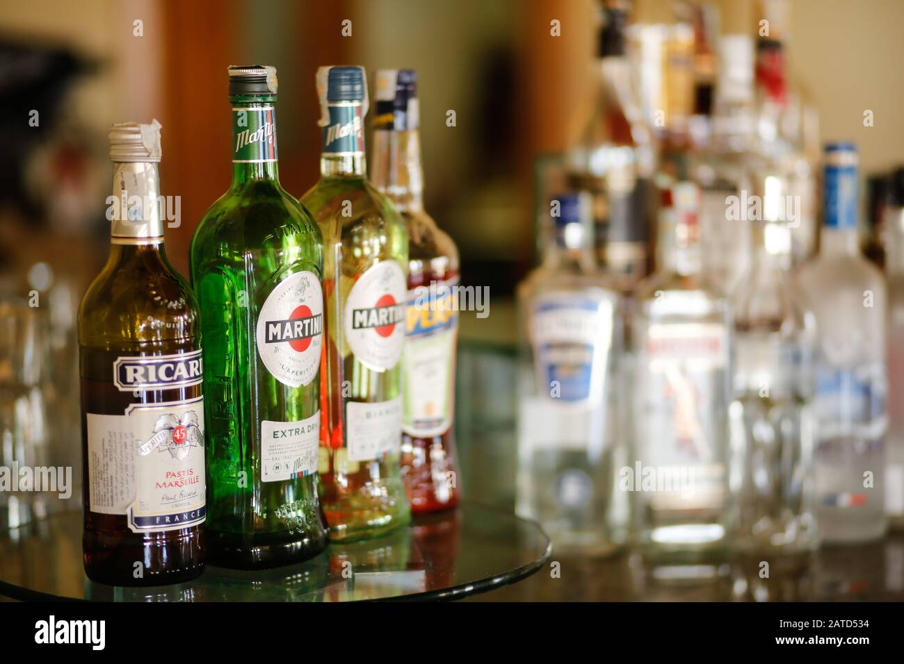 Hurghada, Egypt. 31st Jan, 2020. Various alcoholic beverages are ...