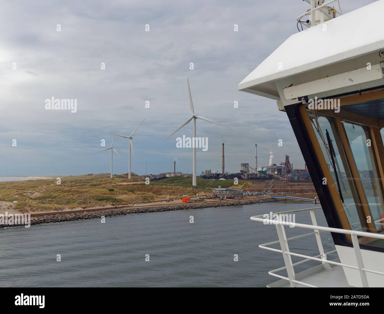 The View from a Vessel Bridge Wing as it departs the North Sea Canal ...
