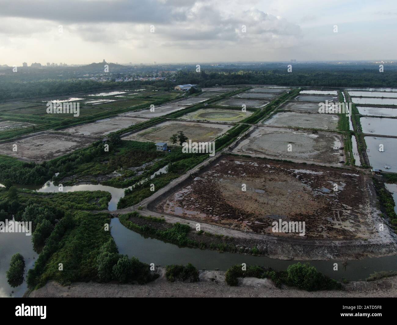 Prawn pond aerial hi-res stock photography and images - Alamy