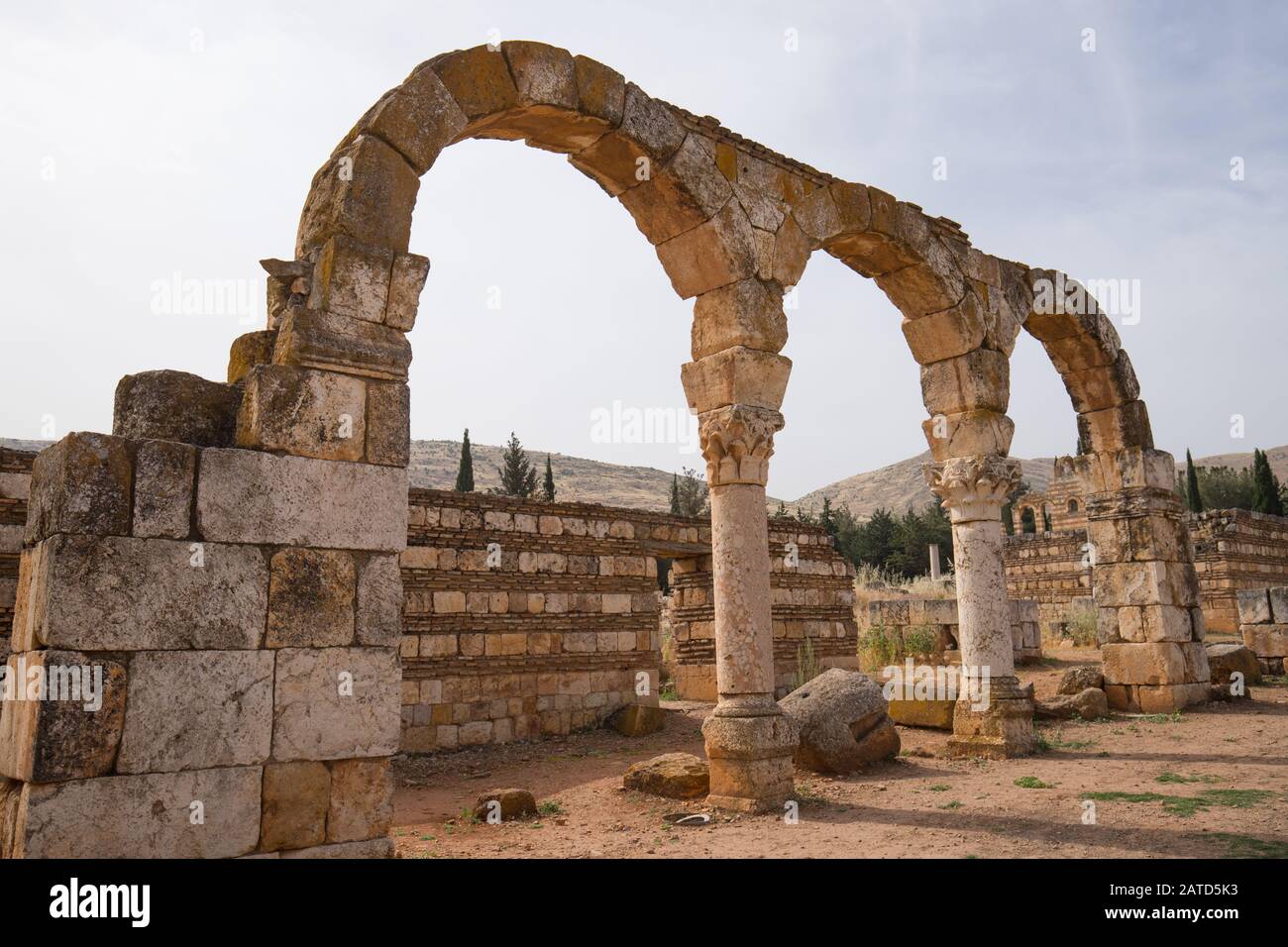 The ruins of the Umayyad city of Anjar. Beqaa Valley, Lebanon - June ...