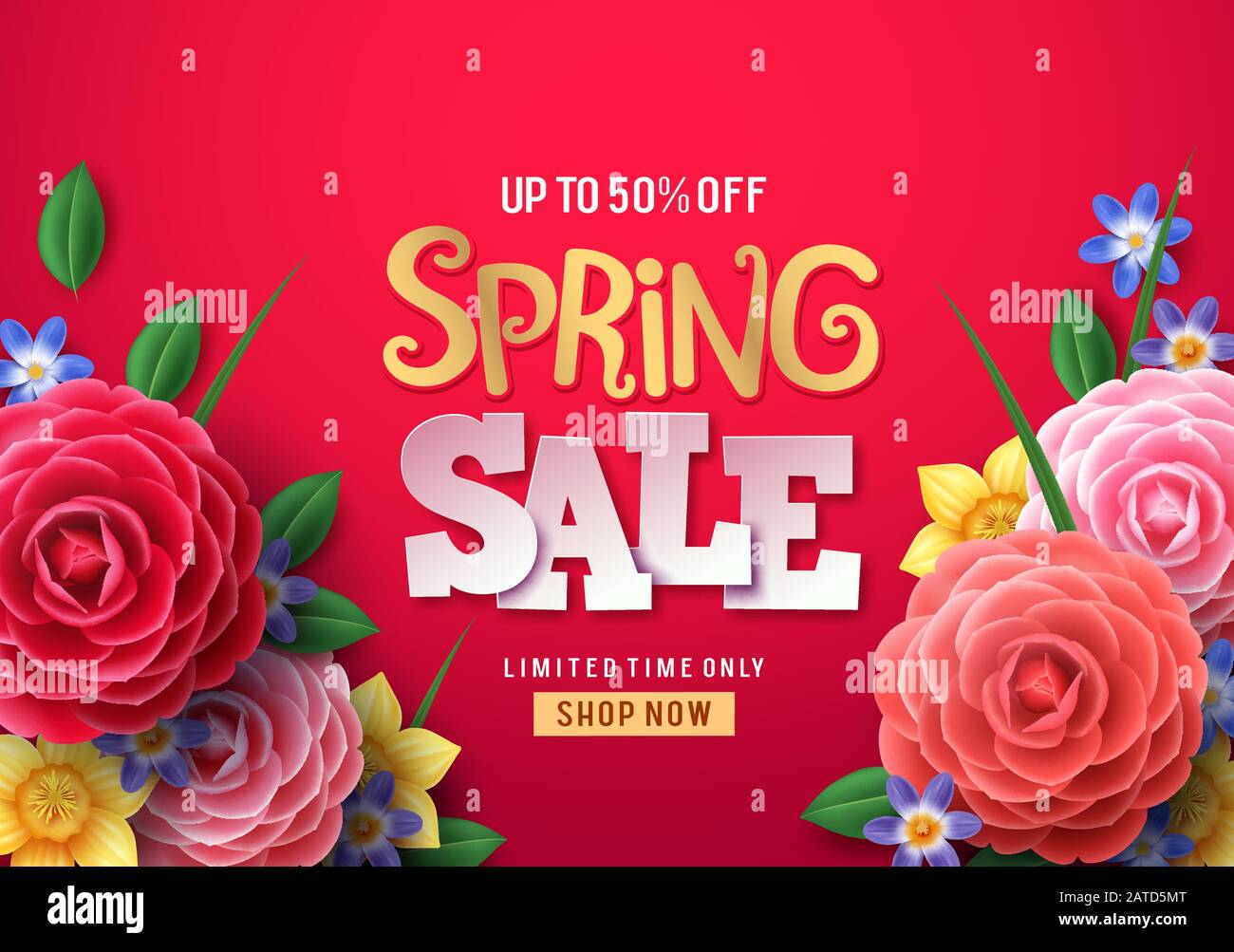 Shopping in spring Stock Vector Images - Alamy