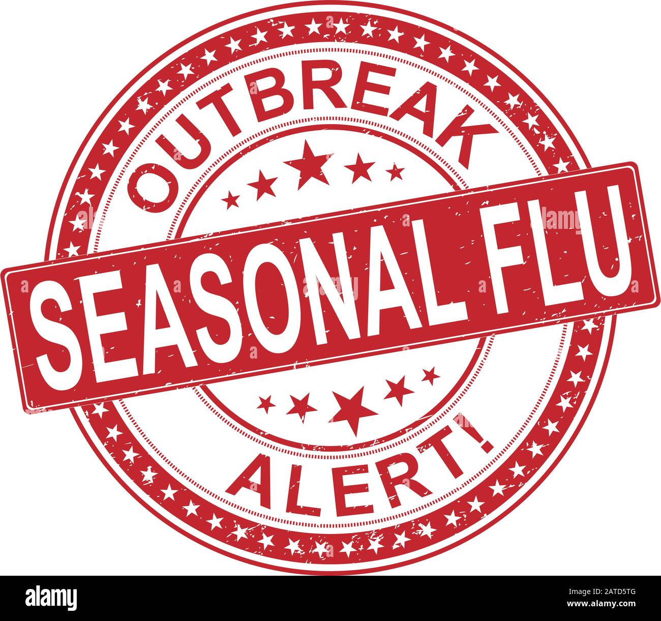 Flu season seasonal flu outbreak grunge rubber stamp on white ...