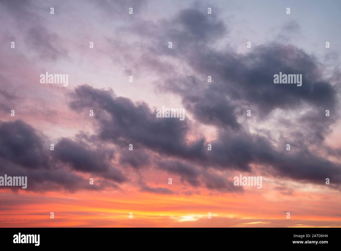 Beautiful vibrant sunset colorful sky background Stock Photo - Alamy