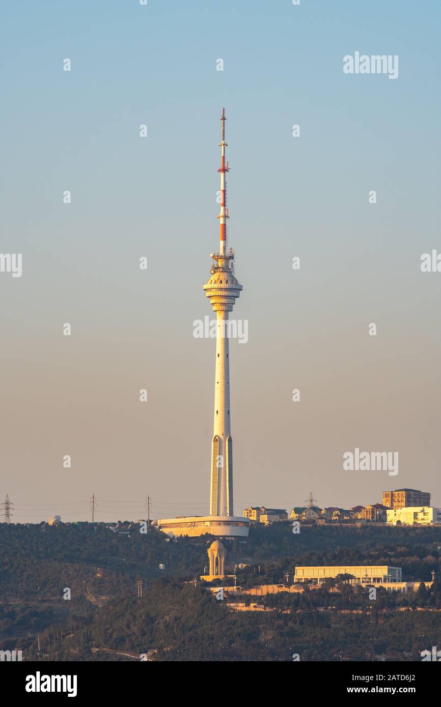 310 meters TV Radio tower in Baku Azerbaijan Stock Photo - Alamy