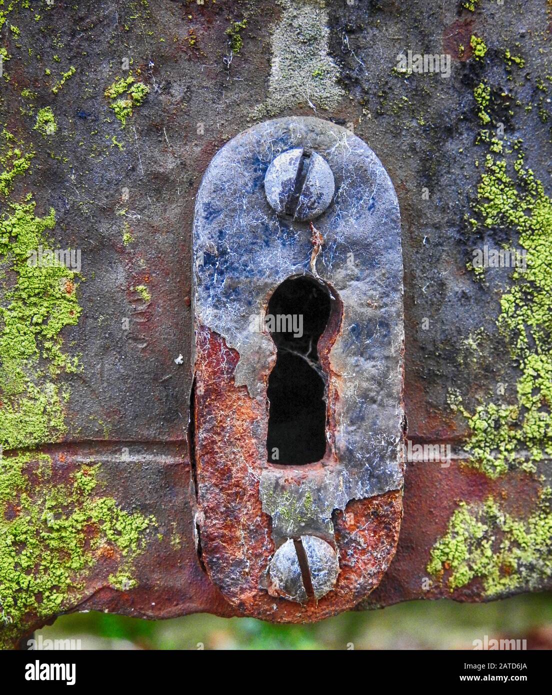 Old rusty and weathered key hole Stock Photo - Alamy