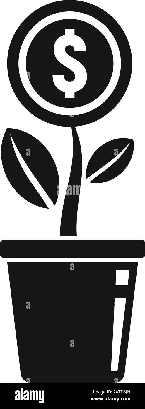Plant money investor icon. Simple illustration of plant money investor ...