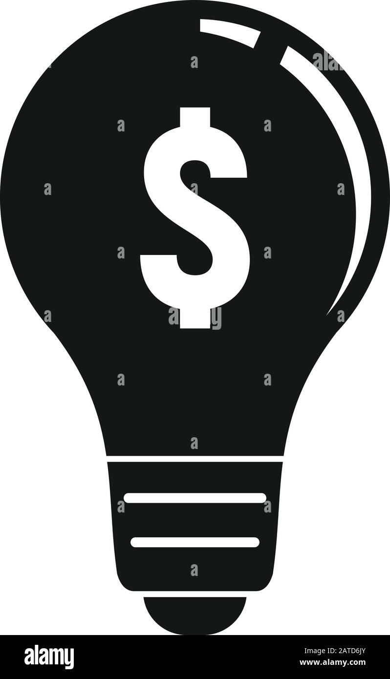 Money bulb icon. Simple illustration of money bulb vector icon for web ...