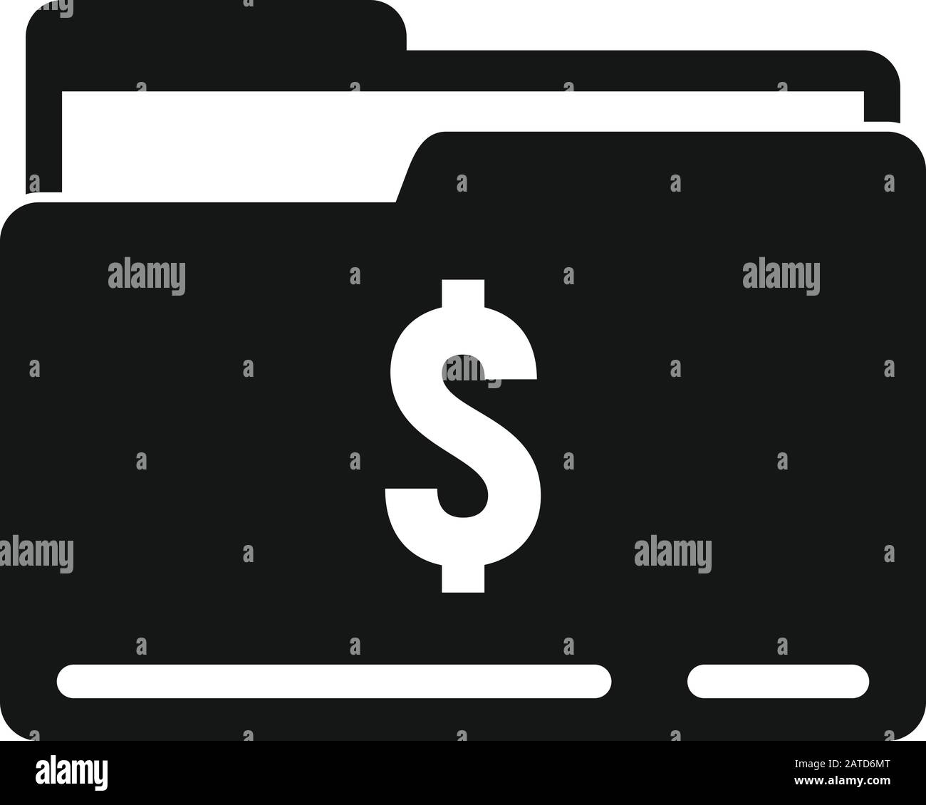 Money folder icon. Simple illustration of money folder vector icon for ...