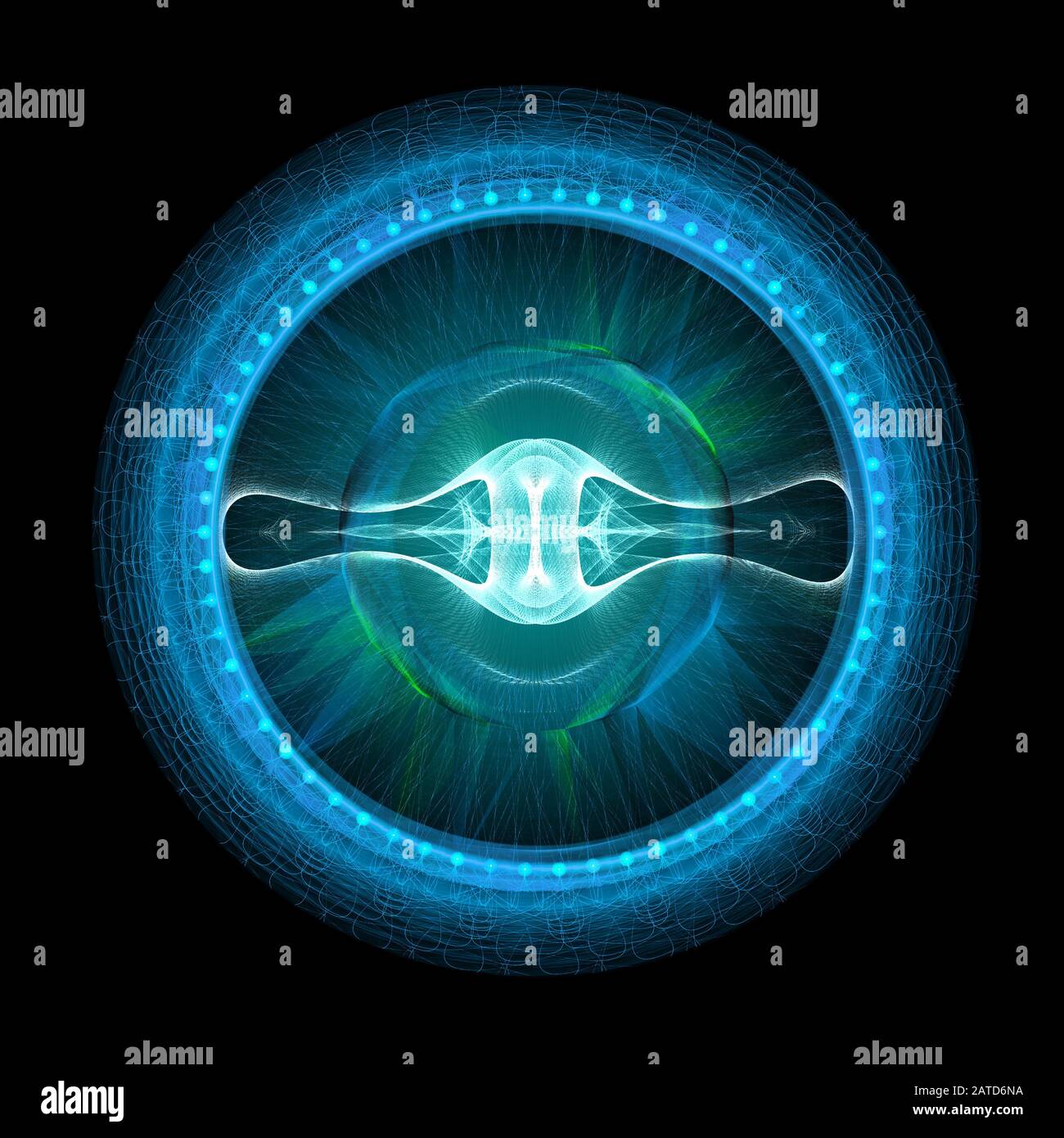 Sci-Fi Element For Spaceship Technology Isolated On Black Background ...