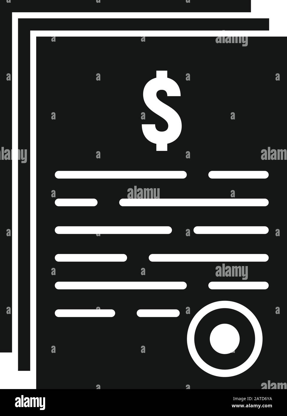 Money papers icon. Simple illustration of money papers vector icon for ...