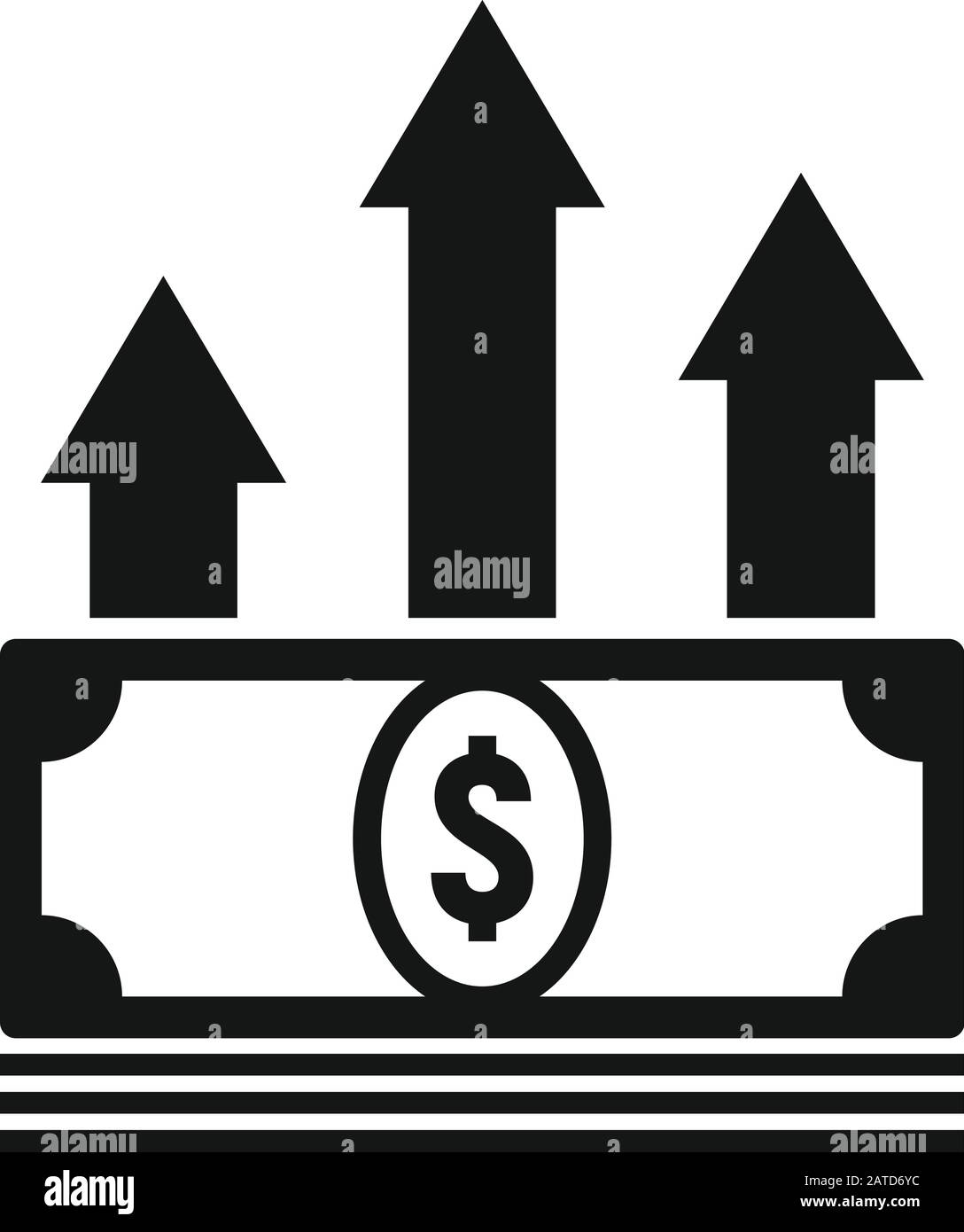 Cash money loan icon. Simple illustration of cash money loan vector ...