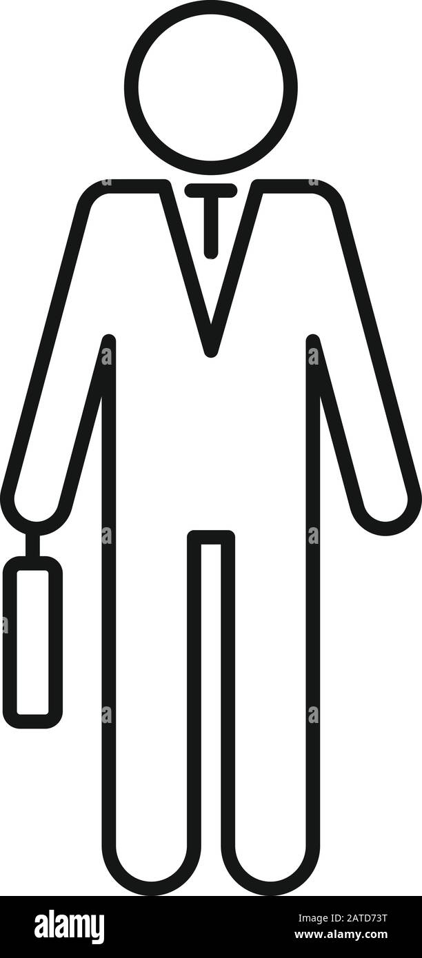 Businessman icon. Outline businessman vector icon for web design ...