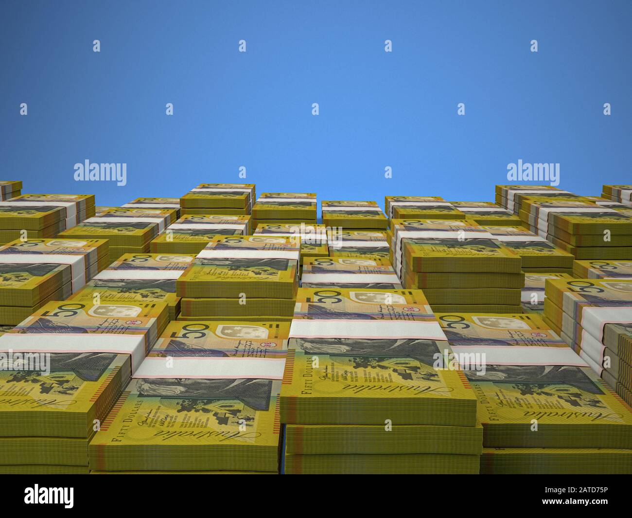 50 dollar note australian stack hi-res stock photography and images - Alamy