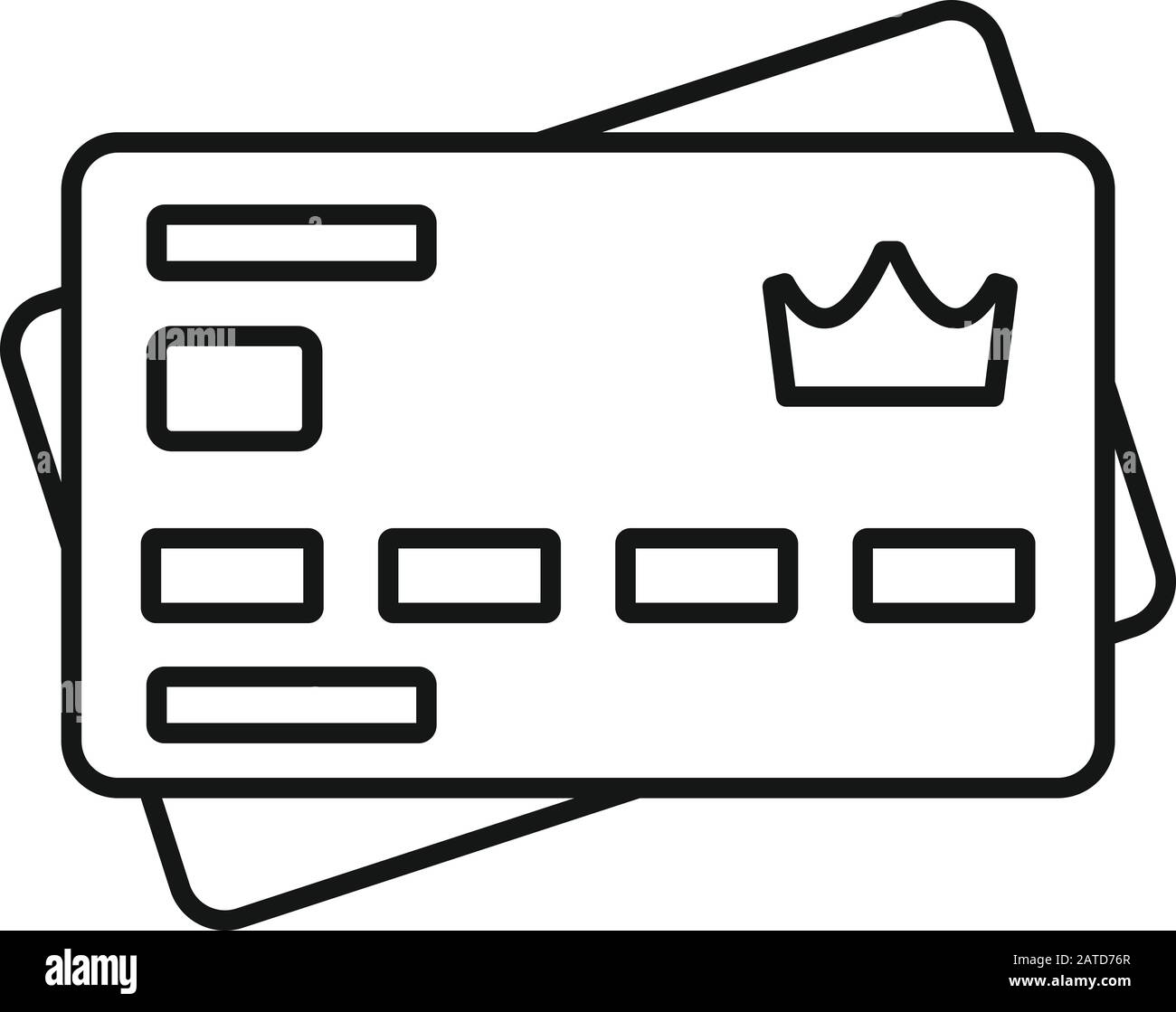 Vip client credit card icon. Outline vip client credit card vector icon ...