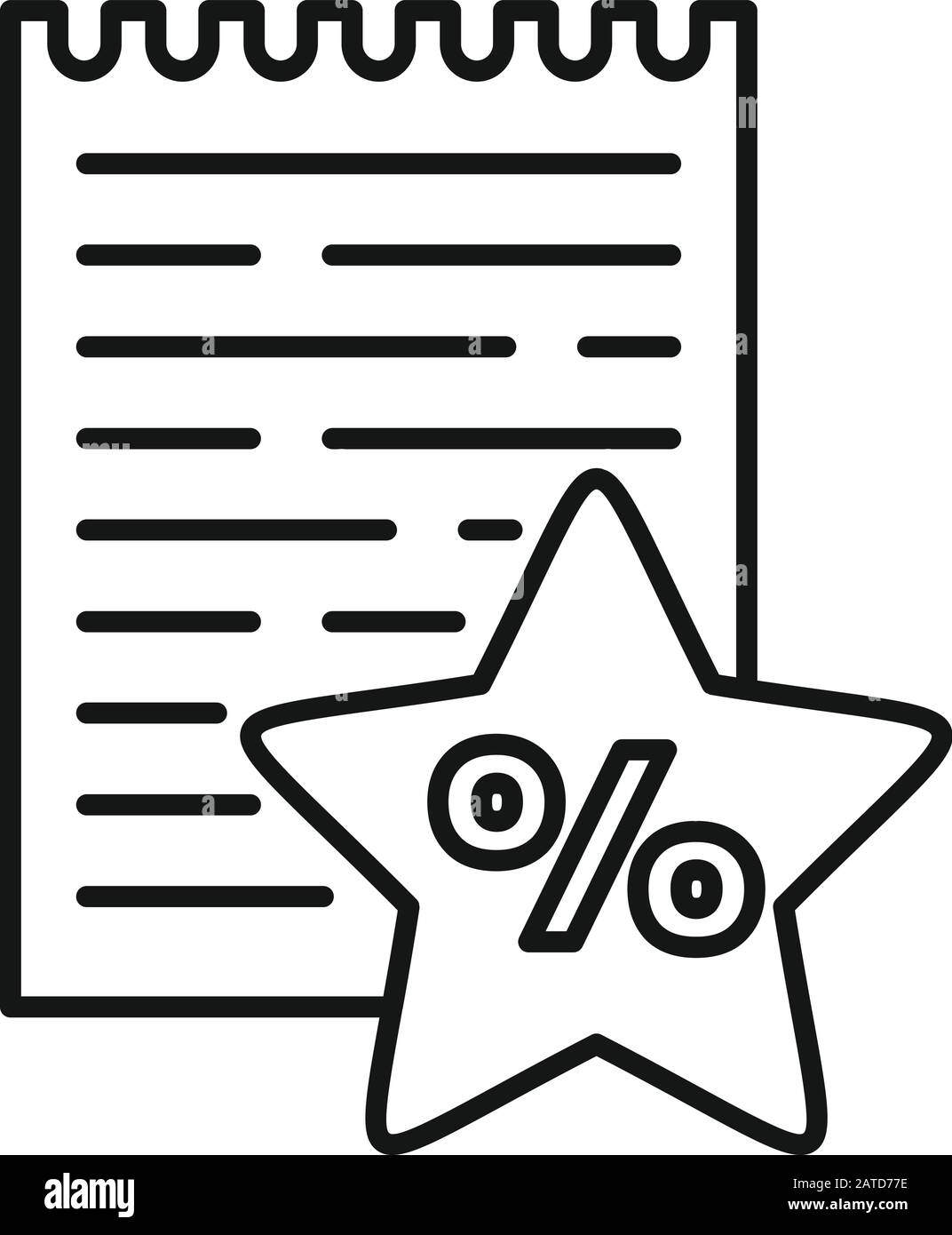 Reward notebook icon. Outline reward notebook vector icon for web ...