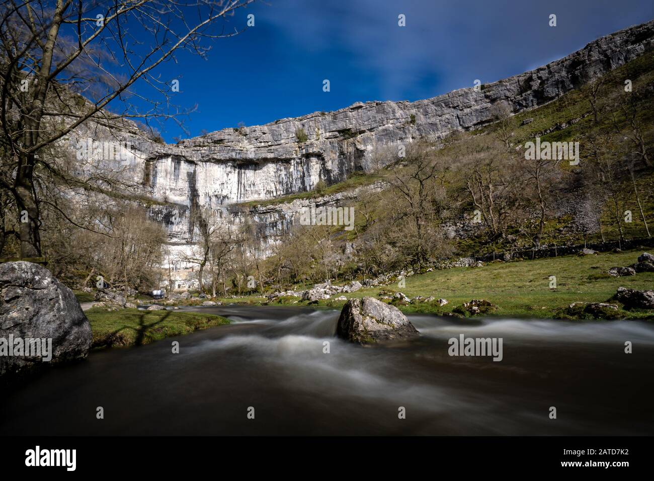 Malham Cove Is A Limestone Formation Malham High Resolution Stock ...