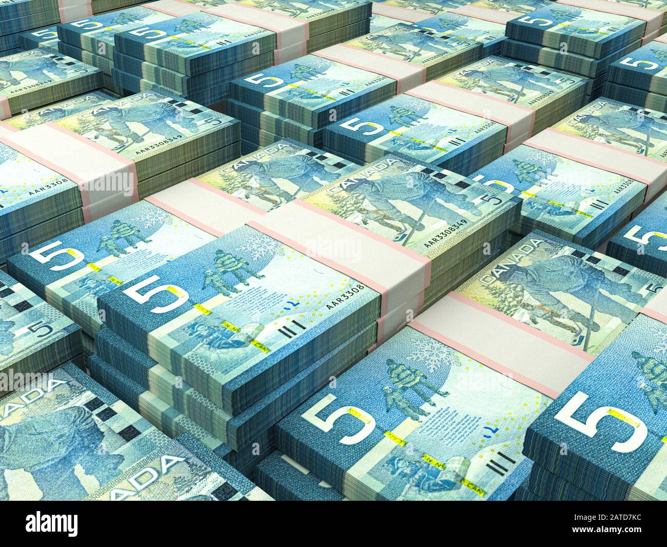 CAD. Canadian currency background. Closeup photo. Dollars of Canada ...