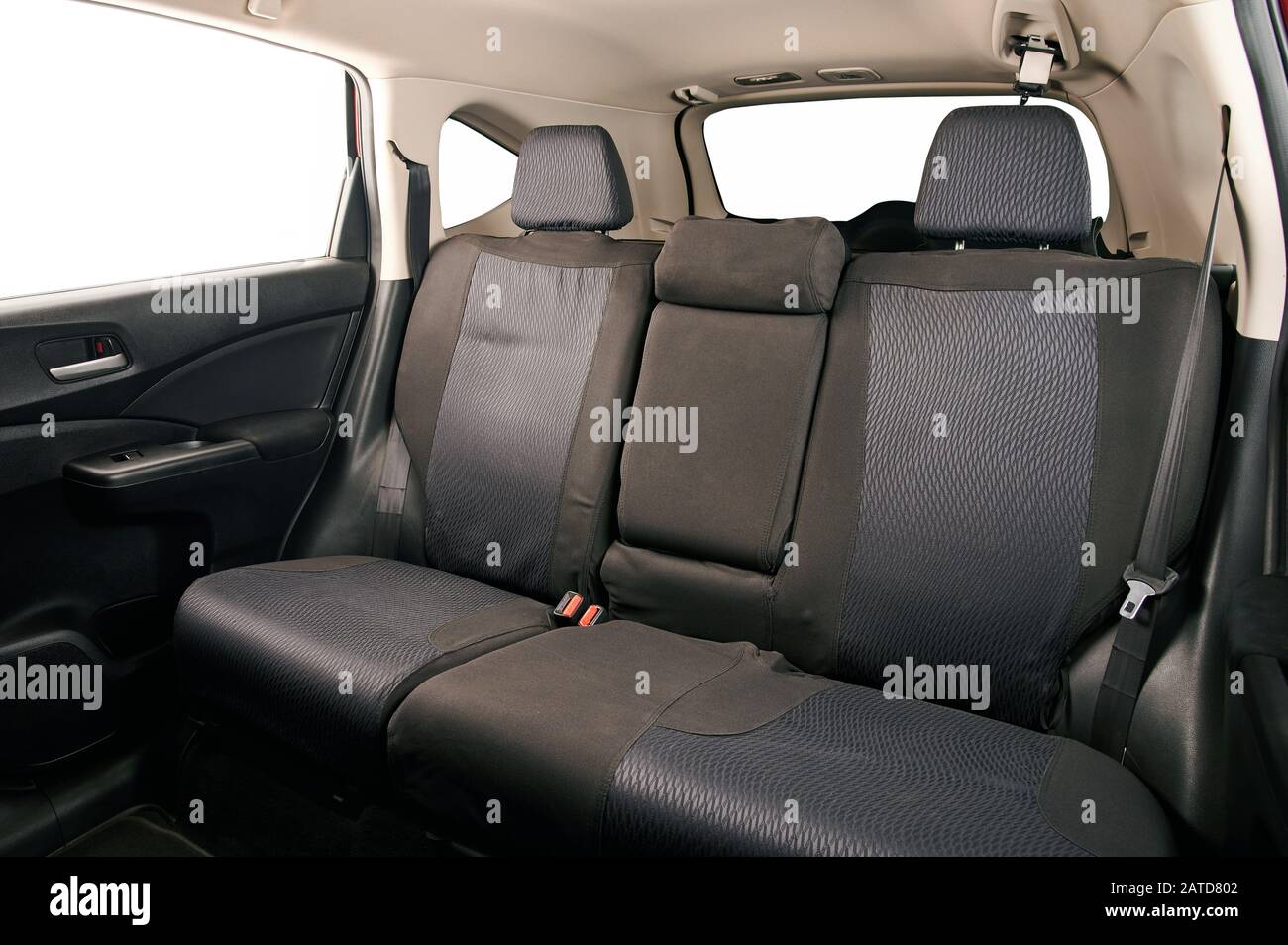 Rear seat of modern SUV car isolated on white background Stock Photo ...