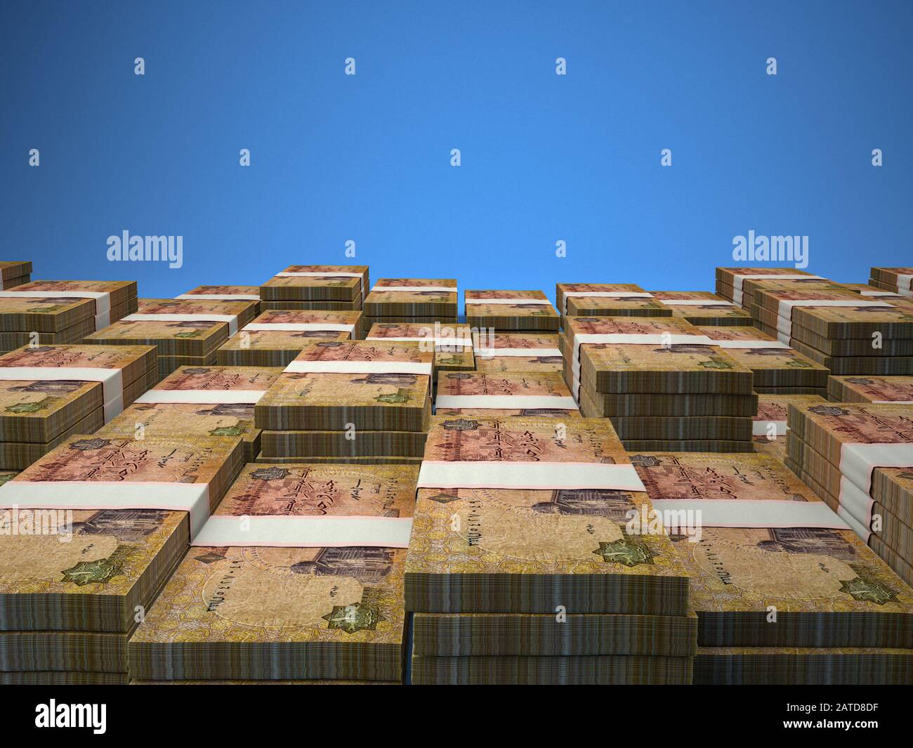 Egyptian pounds. Money of Egypt, business background. EGP. Closeup shot ...