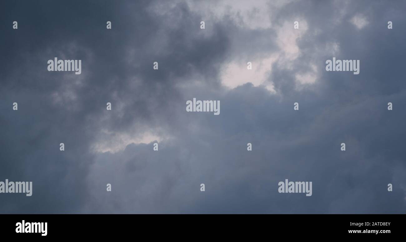 summer sunset skyscape top view with moving clouds, wide photo Stock ...