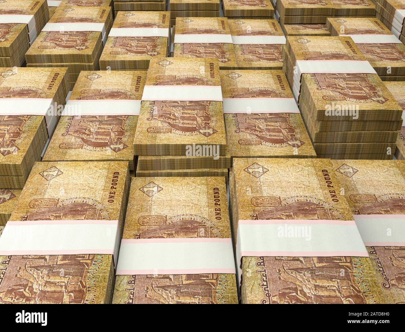 Egyptian pounds. Money of Egypt, business background. EGP. Closeup shot ...