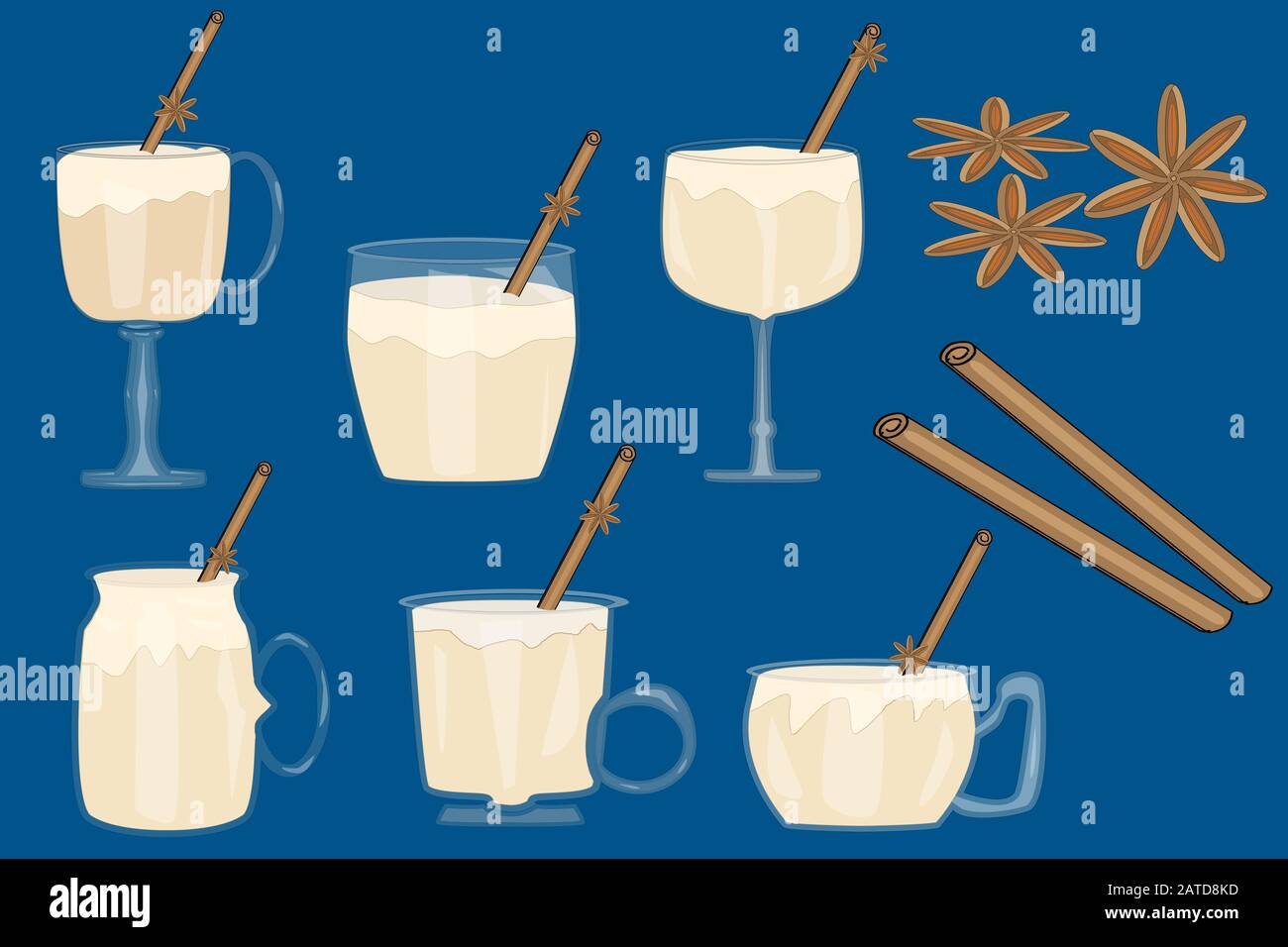Egg nog Stock Vector Images - Alamy