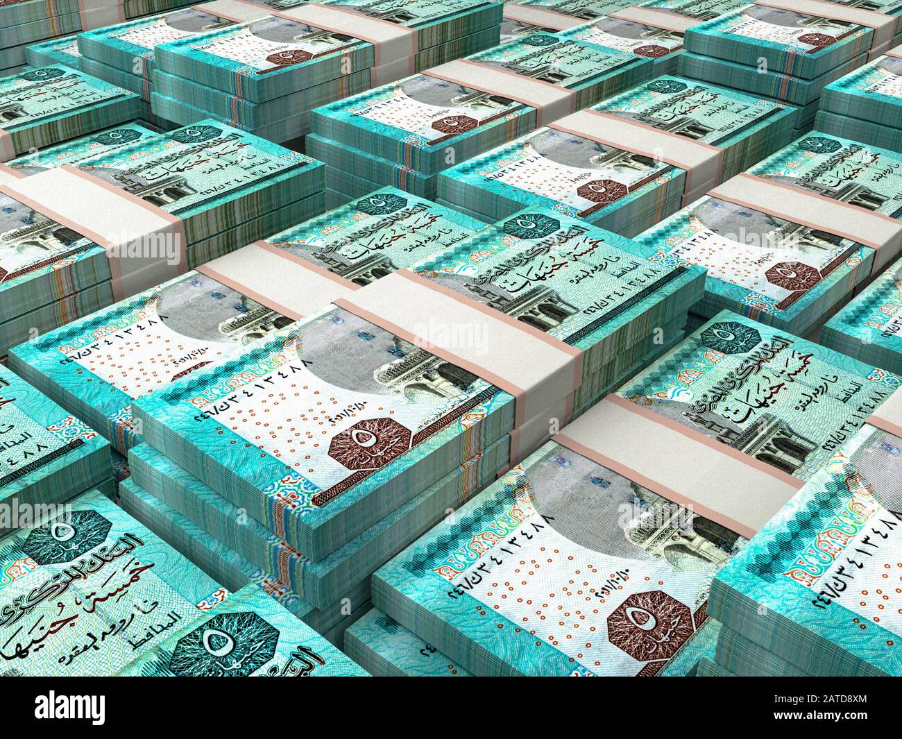 Egyptian pounds. The money of Egypt, business background. EGP. Closeup ...