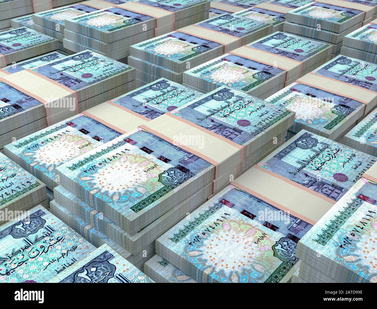 Egyptian pounds. The money of Egypt, business background. EGP. Closeup ...