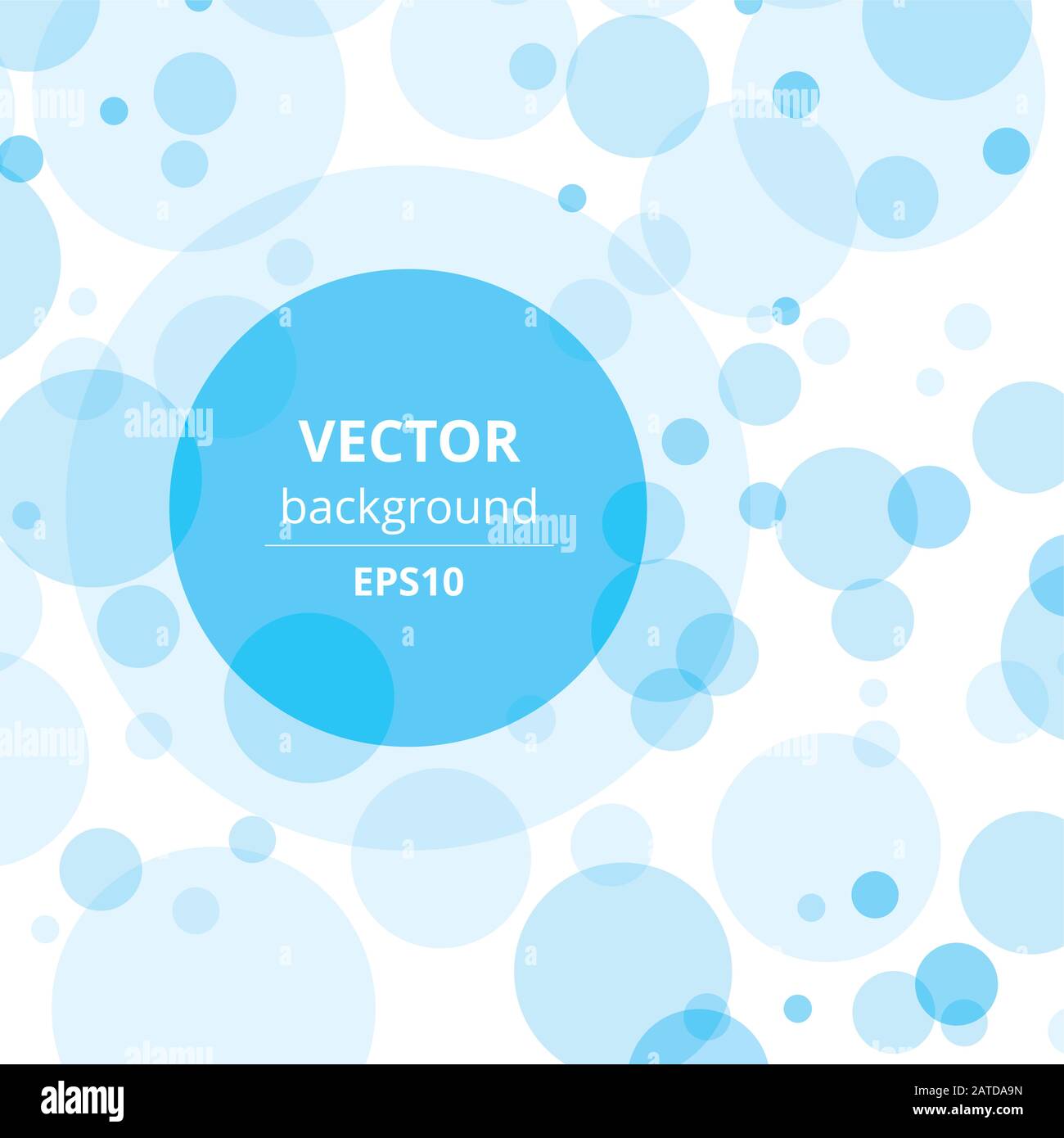 Transparent crossing circles abstract background. Sky blue bubbles ...
