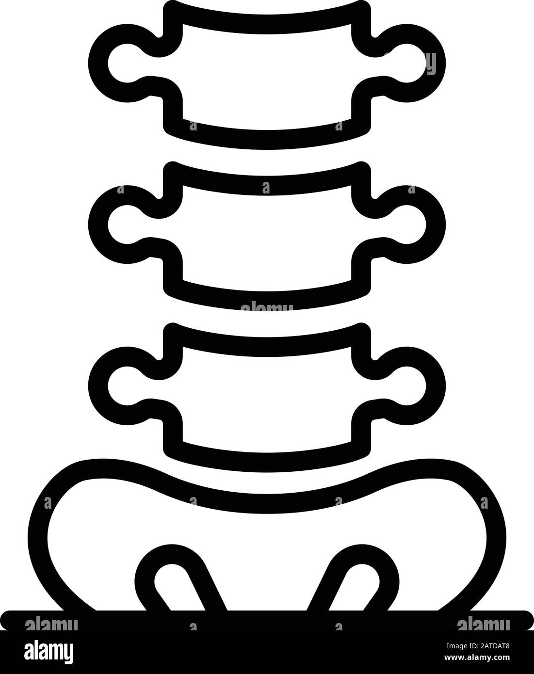 Human pelvic bone sacrum Stock Vector Images - Alamy