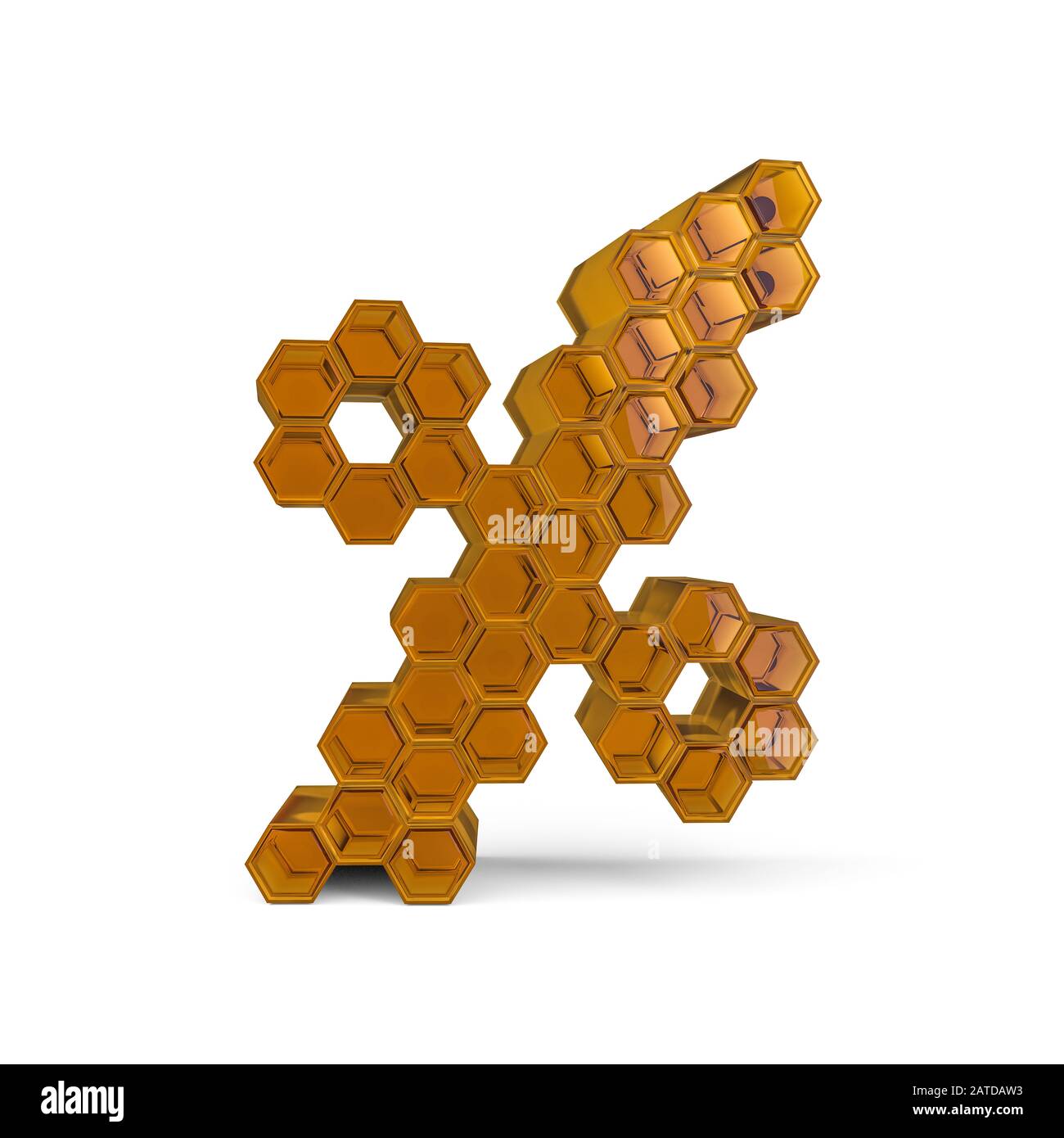 Percent symbol. Digital sign. Orange glossy abstract honeycomb font. 3D ...