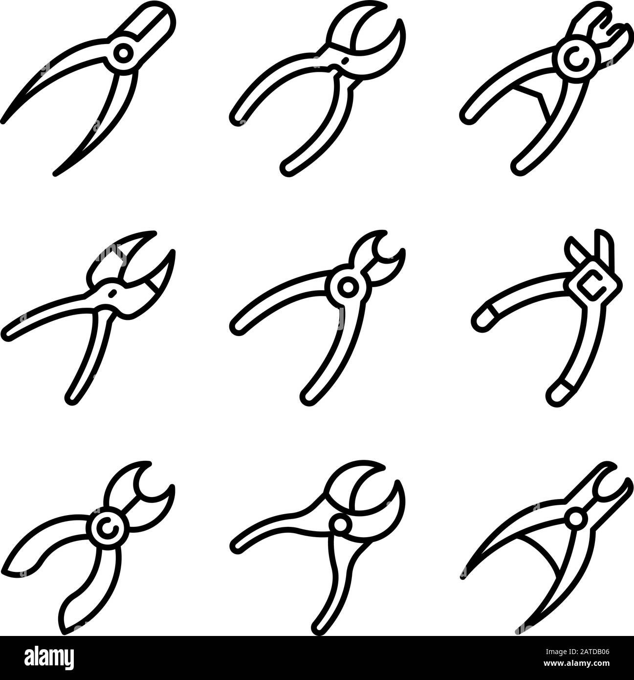 Kitchen forceps Stock Vector Images - Alamy