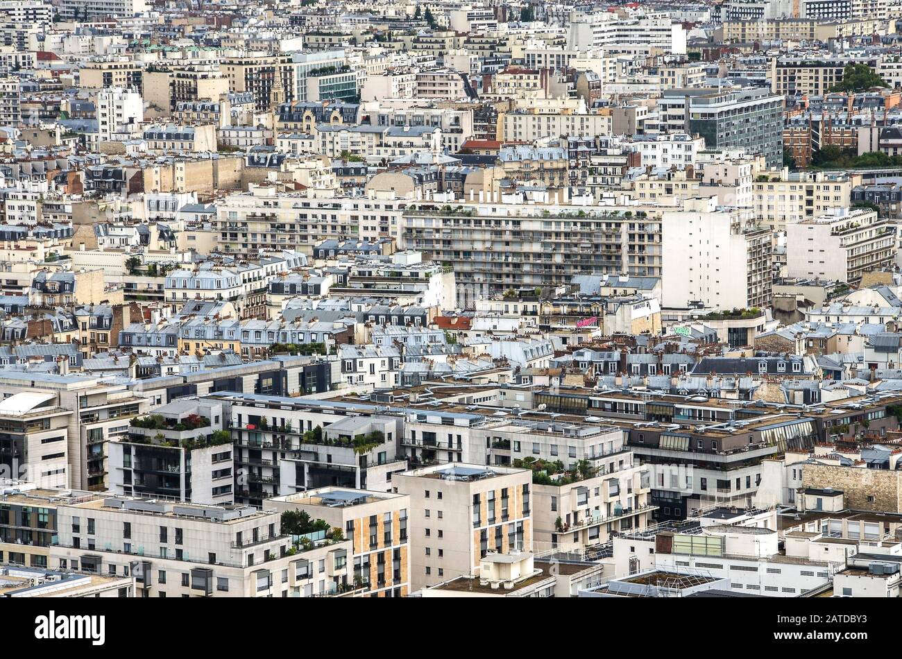 Aerial view cloudy paris hi-res stock photography and images - Alamy