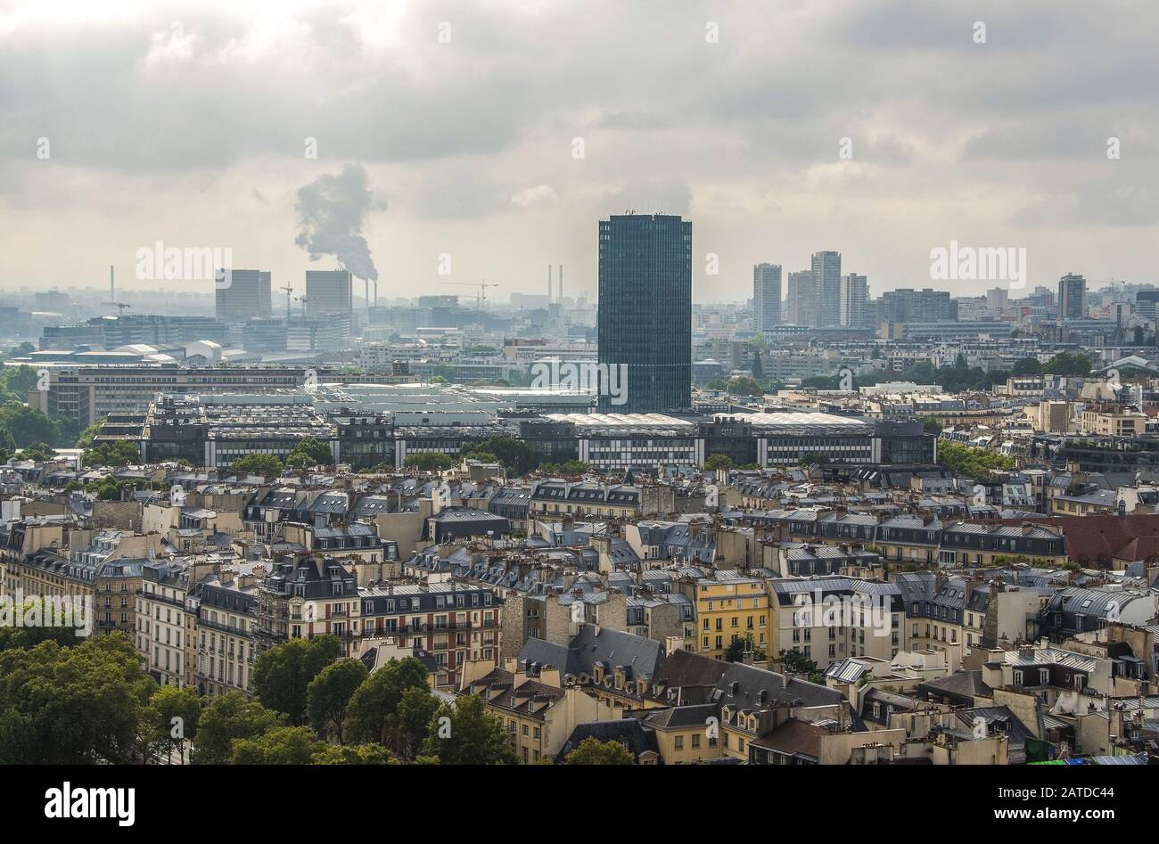 Paris day panorama of city center. Architecture old city Paris. France ...