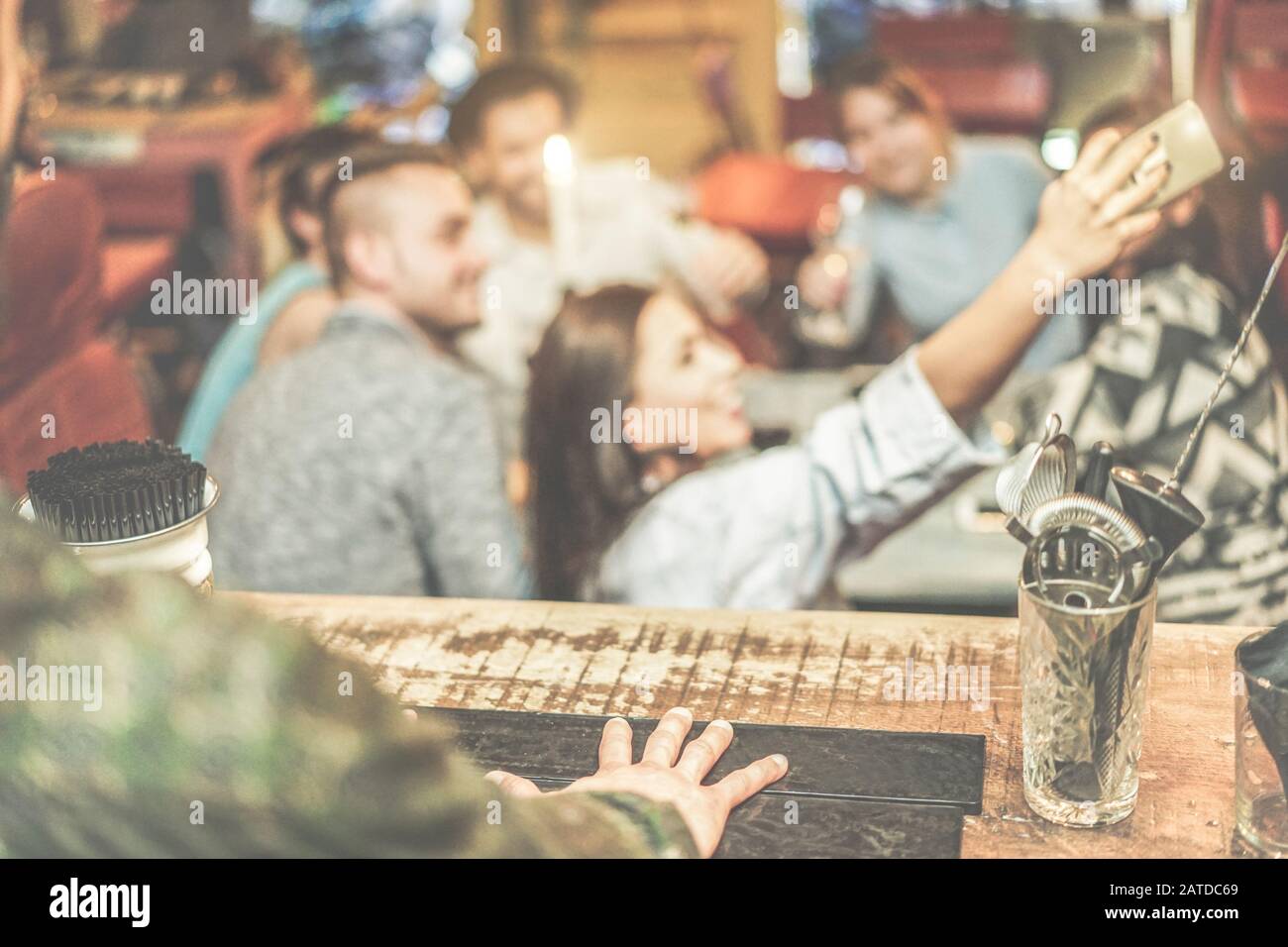 Girls having drink in pub hi-res stock photography and images - Alamy