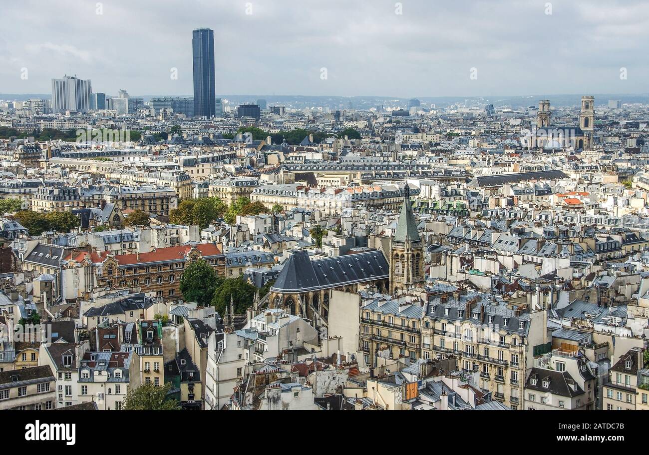 Paris day panorama of city center. Architecture old city Paris. France ...