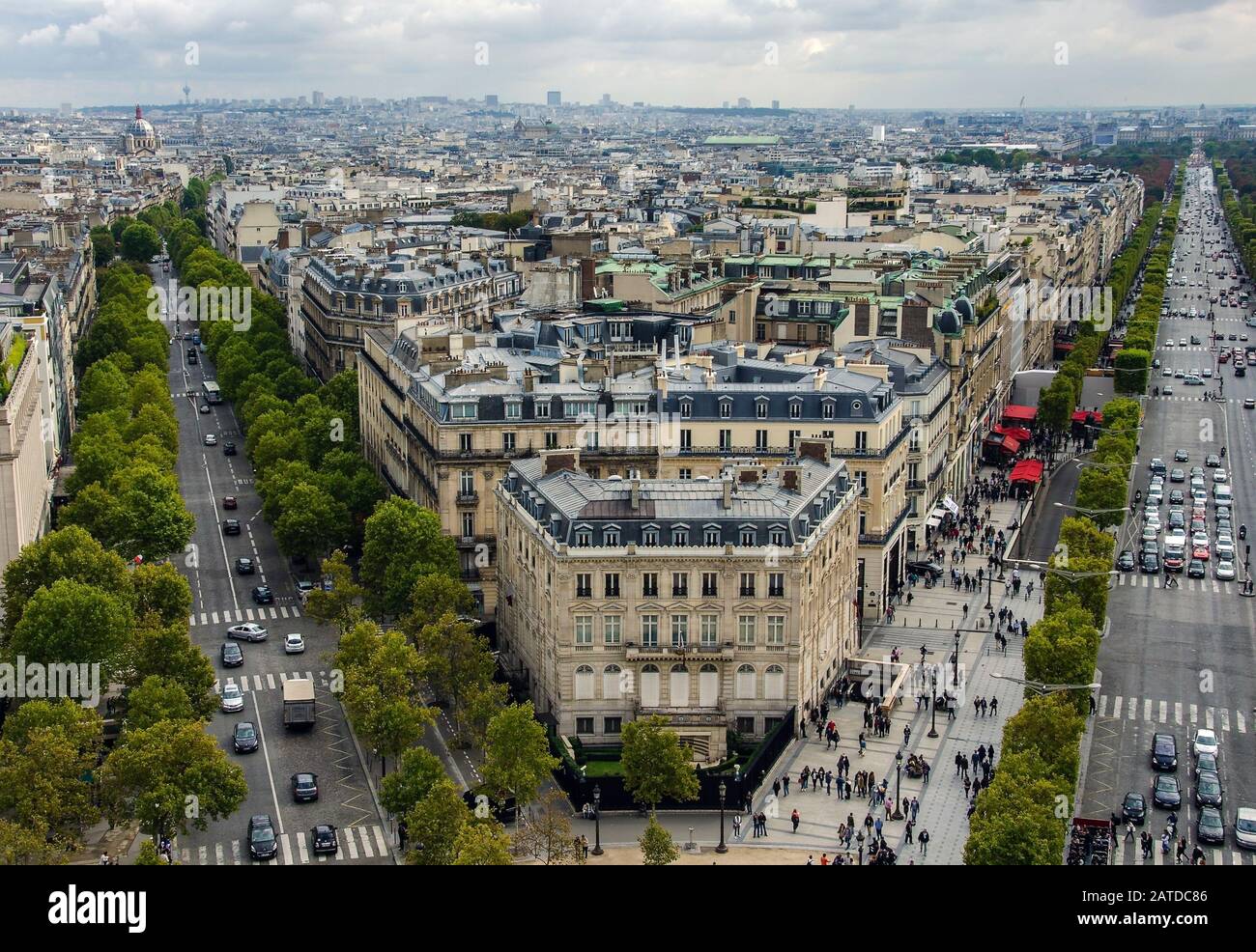 Paris view from Arc de Triumph. France Stock Photo - Alamy