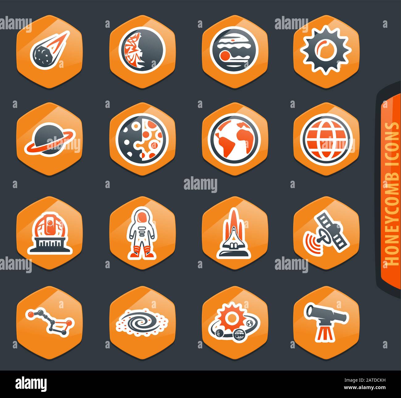 Space icons set Stock Vector Image & Art - Alamy