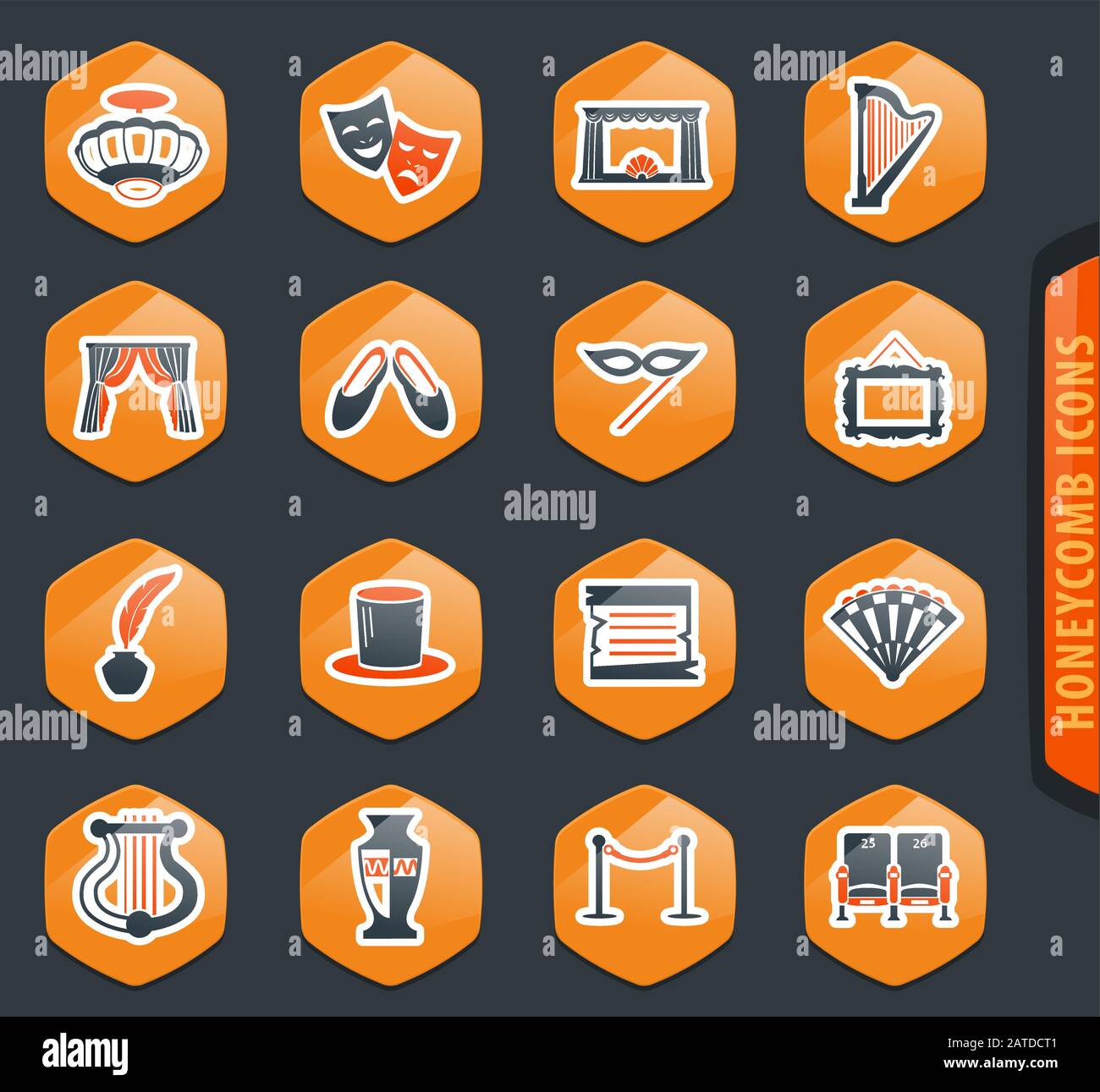 Theater icons set Stock Vector Image & Art - Alamy