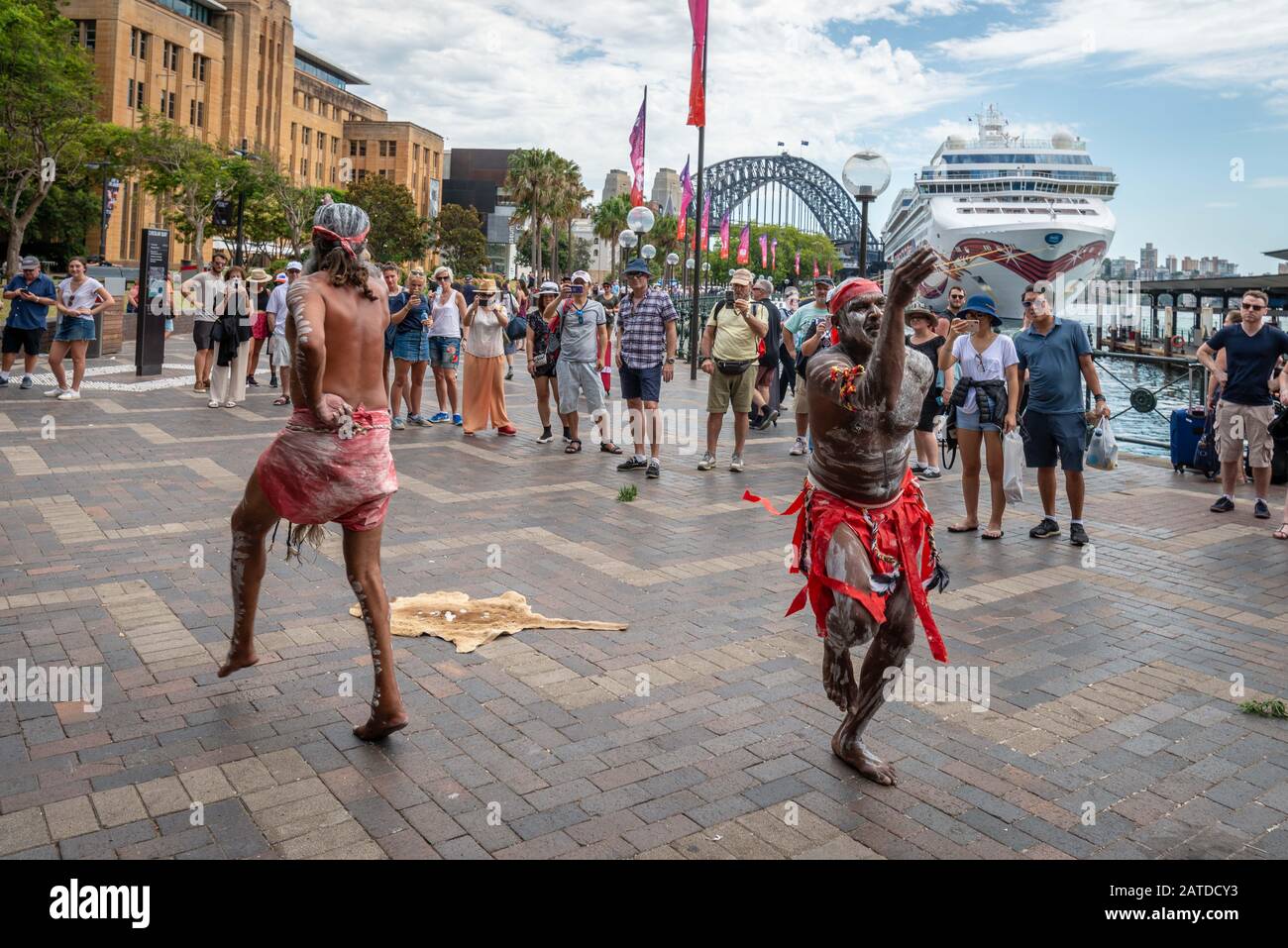 Sydney, NSW, Australia January 5, 2019: Aboriginal performers showcase ...