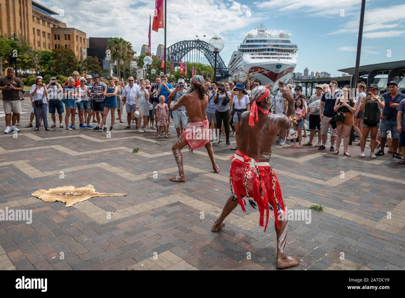 Sydney, NSW, Australia January 5, 2019: Aboriginal performers showcase ...