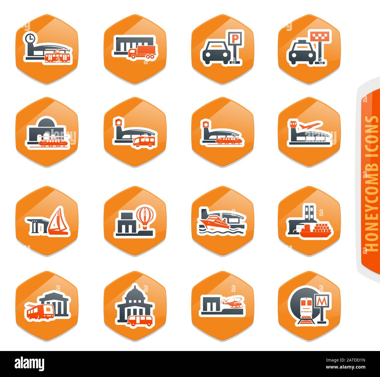 Stations of public transport icons set Stock Vector Image & Art - Alamy