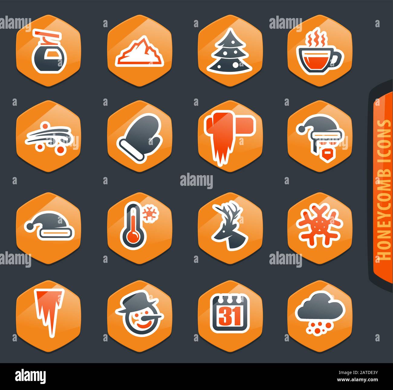 Winter icons set Stock Vector Image & Art - Alamy